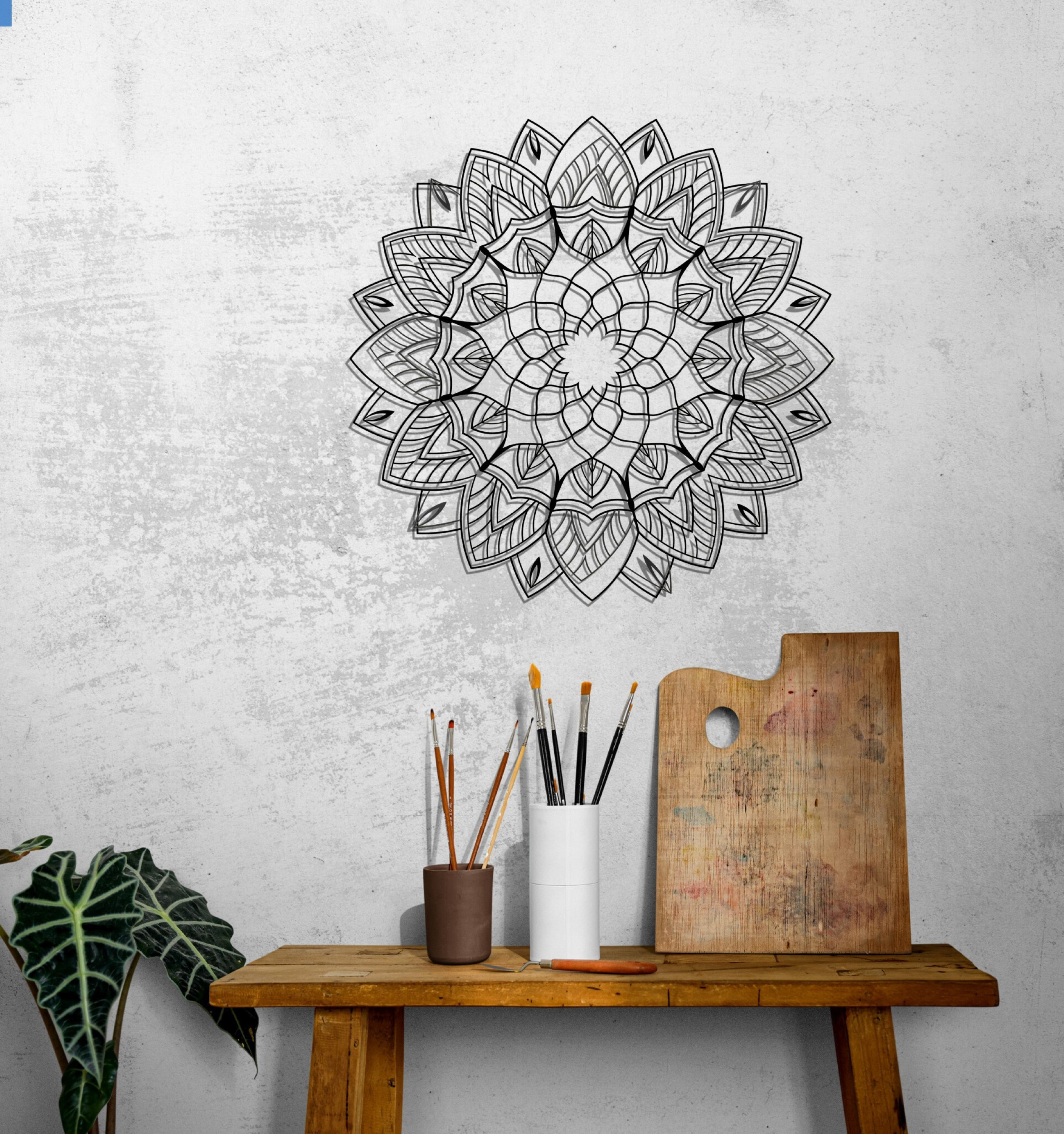 Bungalow Rose Metal Mandala Abstract Wall Hanging Décor, Creative ...