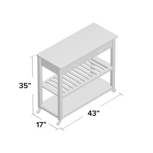 Three Posts™ Timmy Granite Kitchen Cart & Reviews | Wayfair