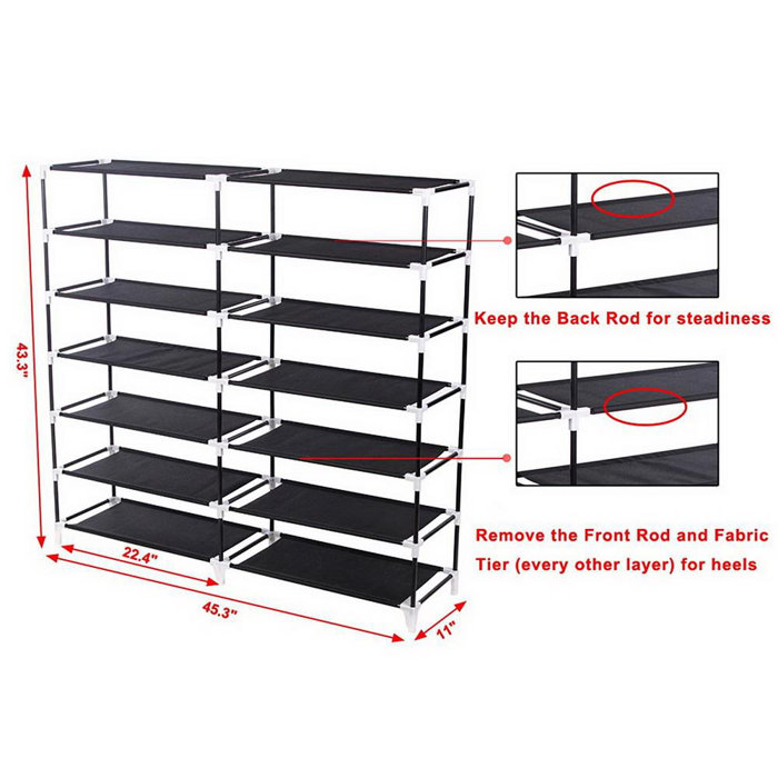 Rebrilliant 36 Pair Shoe Rack & Reviews | Wayfair