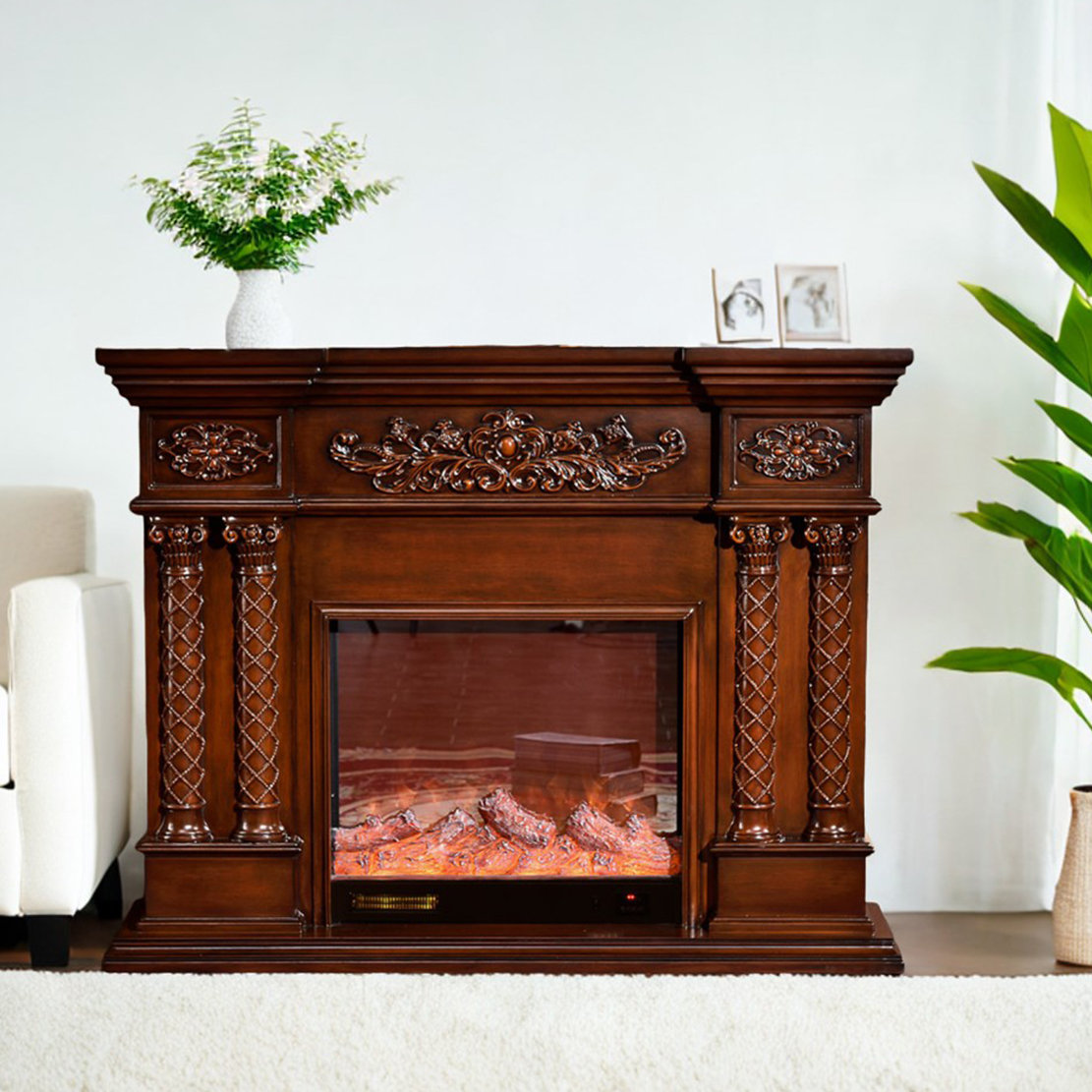 wangling hone American style fireplace decoration Roman column | Wayfair