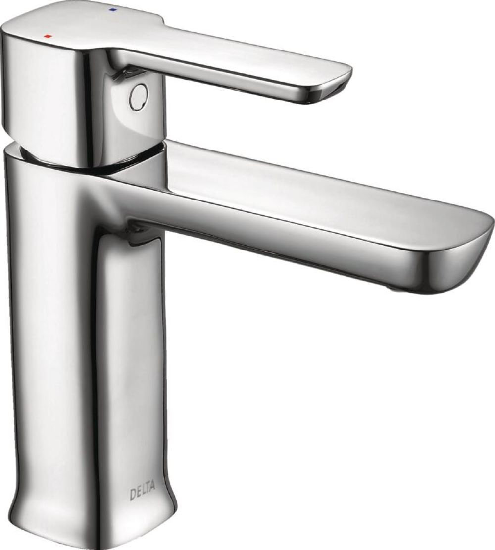 Delta Modern Single Hole Bathroom Faucet with Drain Assembly, Single ...