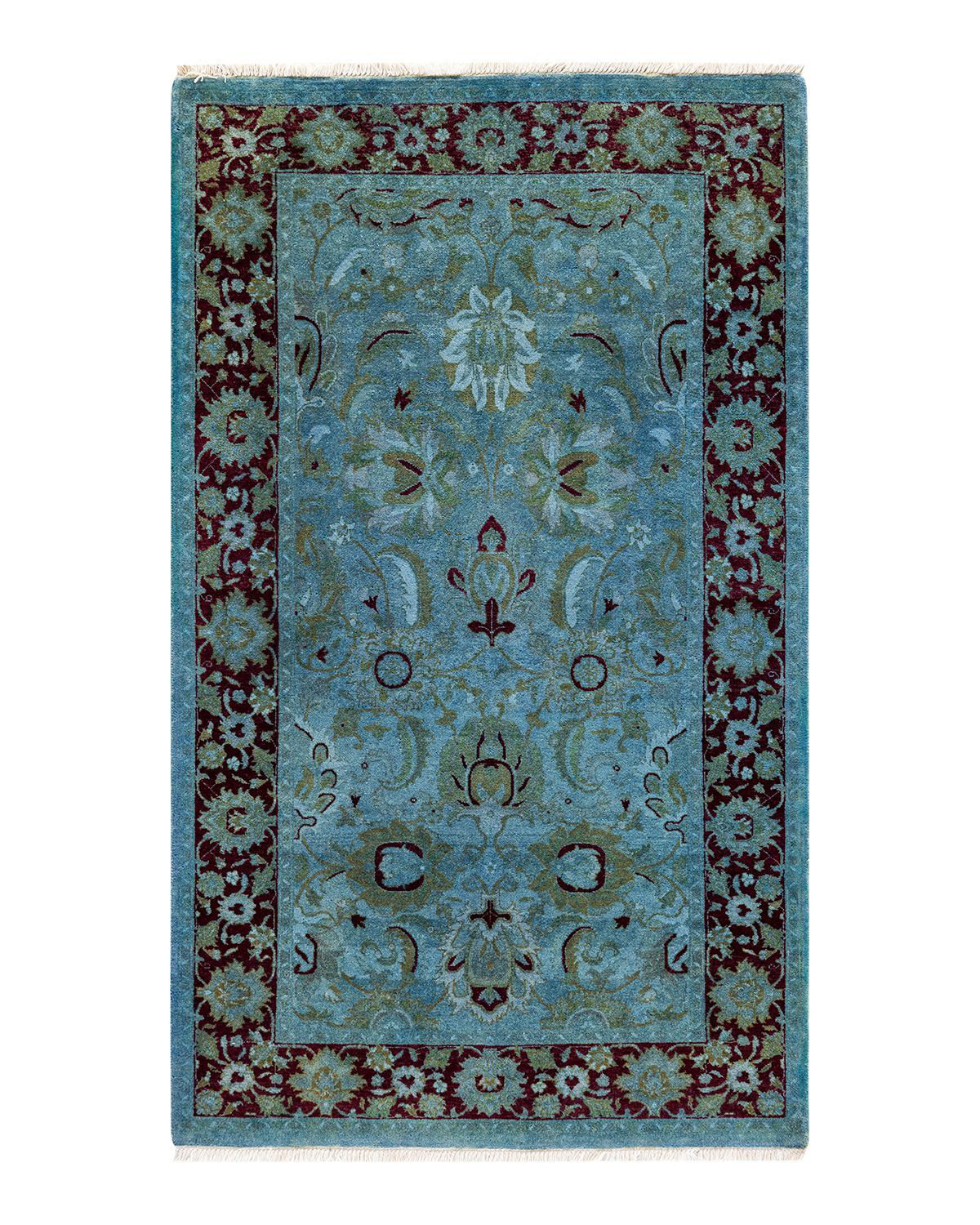 AllModern Mazzi, One-of-a-Kind Hand-Knotted Area Rug - Blue | Wayfair