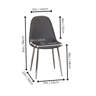 George Oliver Venu Mocha Brown Faux Leather Dining Chairs with Chrome ...