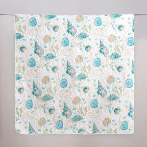 FreshFolds Vintage Coastal Seashell Quilt Set with Shams & Reviews ...