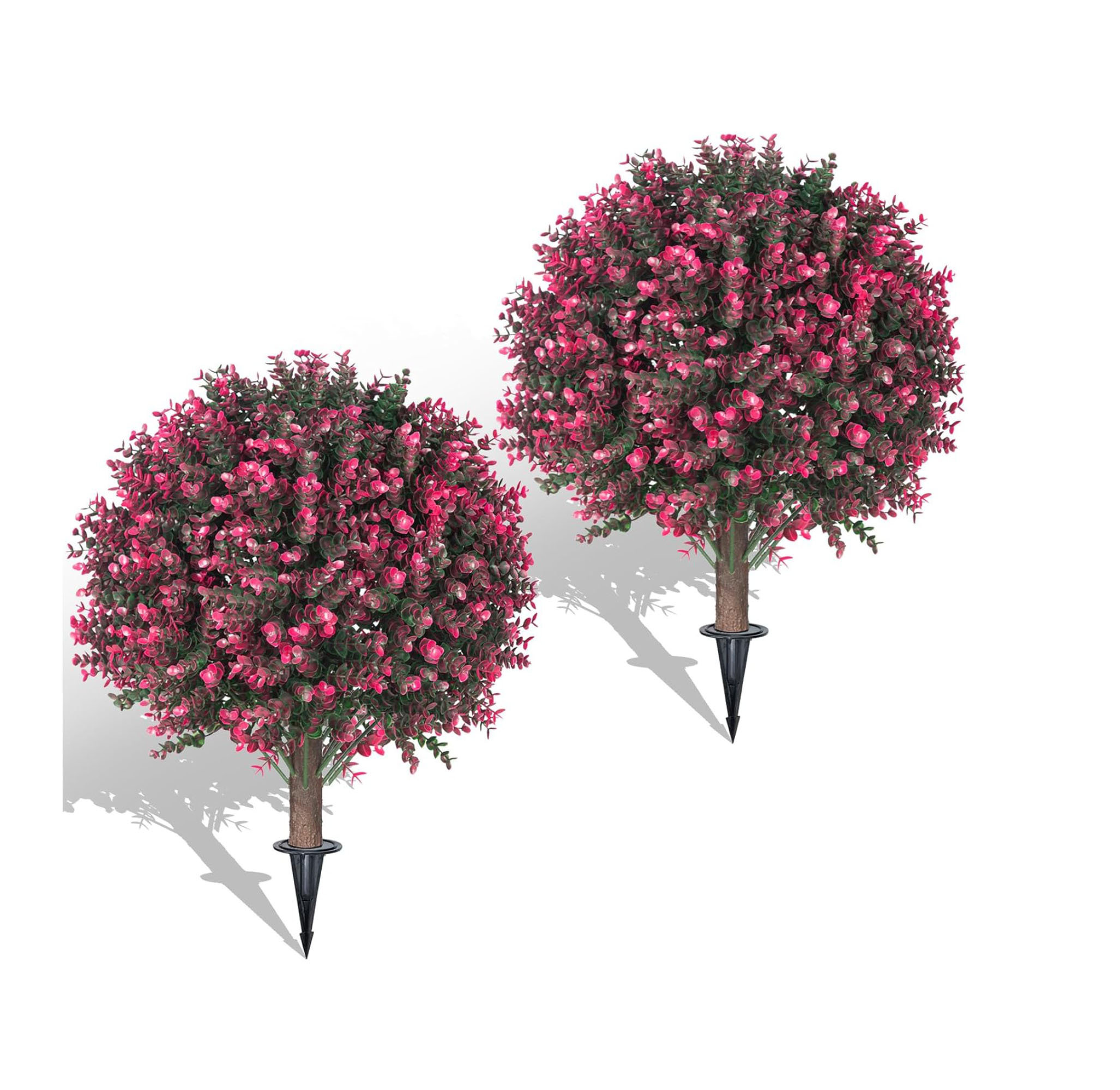Bayou Breeze Set of 2 Artificial Rose Boxwood Topiary Ball Bush for ...