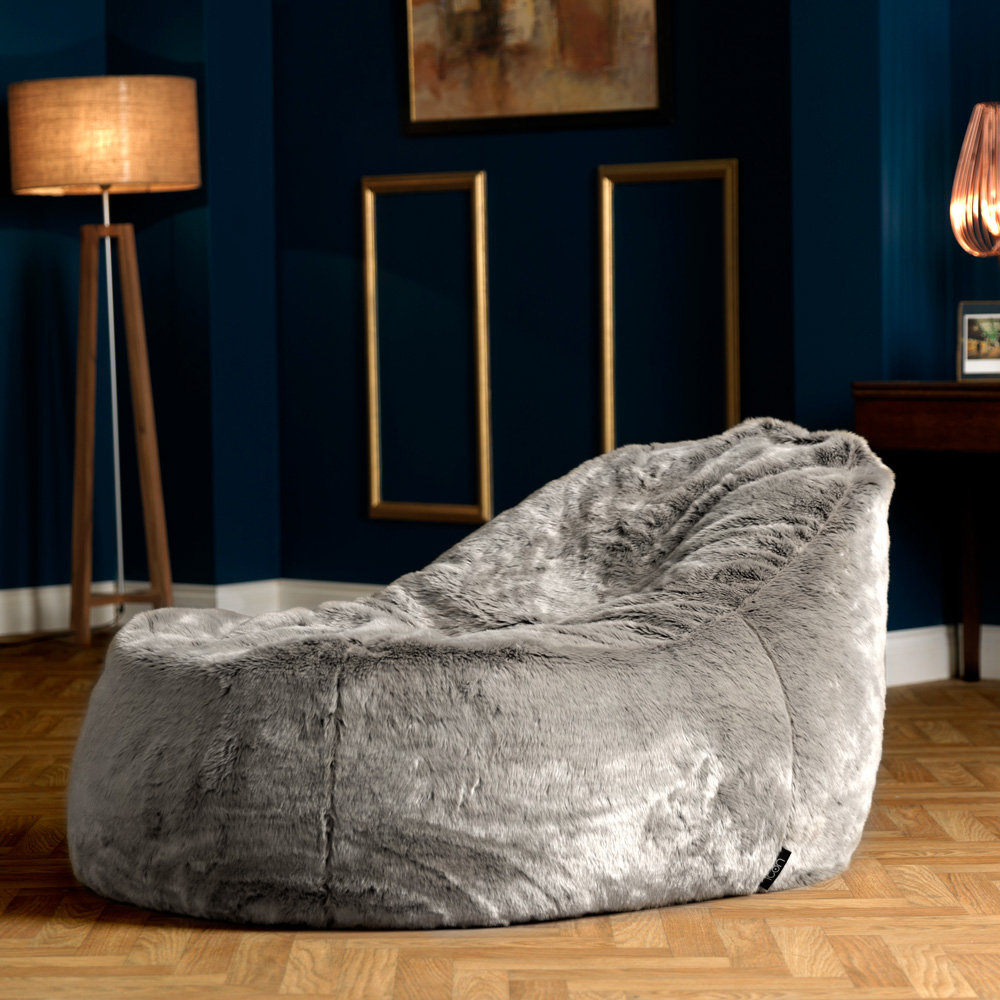 icon Soho Giant Fluffy Faux Fur Bean Bag Lounger
