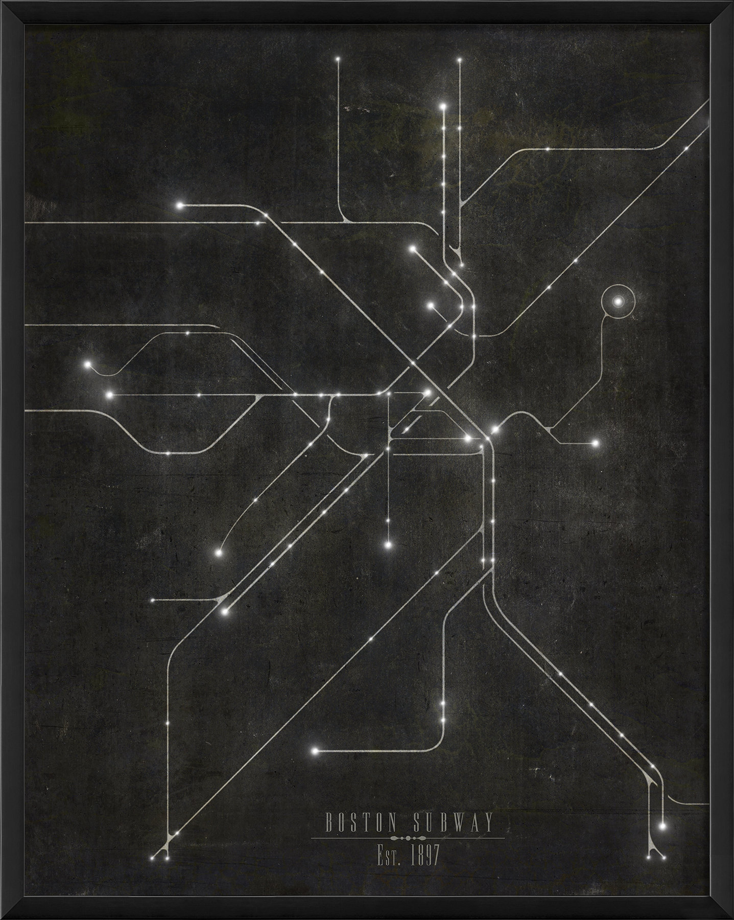 The Artwork Factory Subway Maps Industrial on Paper | Wayfair