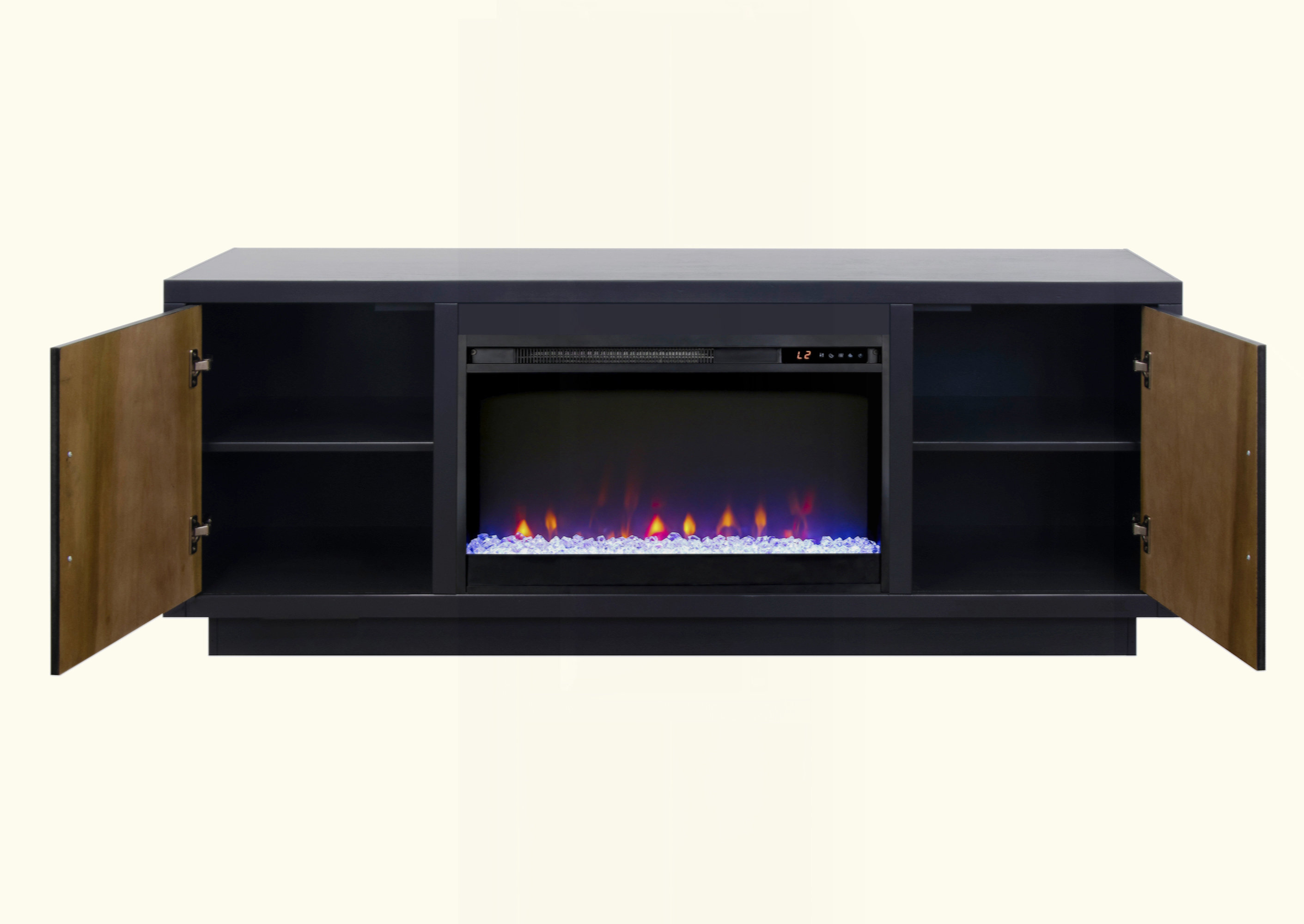 Hokku Designs 66 Inch Fireplace TV Stand For Tvs Up To 80 Inches ...