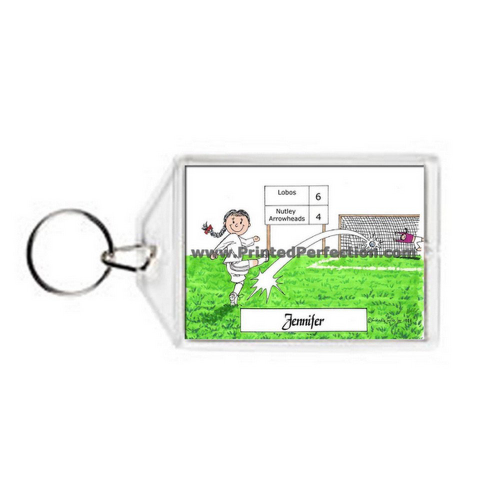 Printed Perfection Personalized Soccer Player - Female Acrylic Key ...