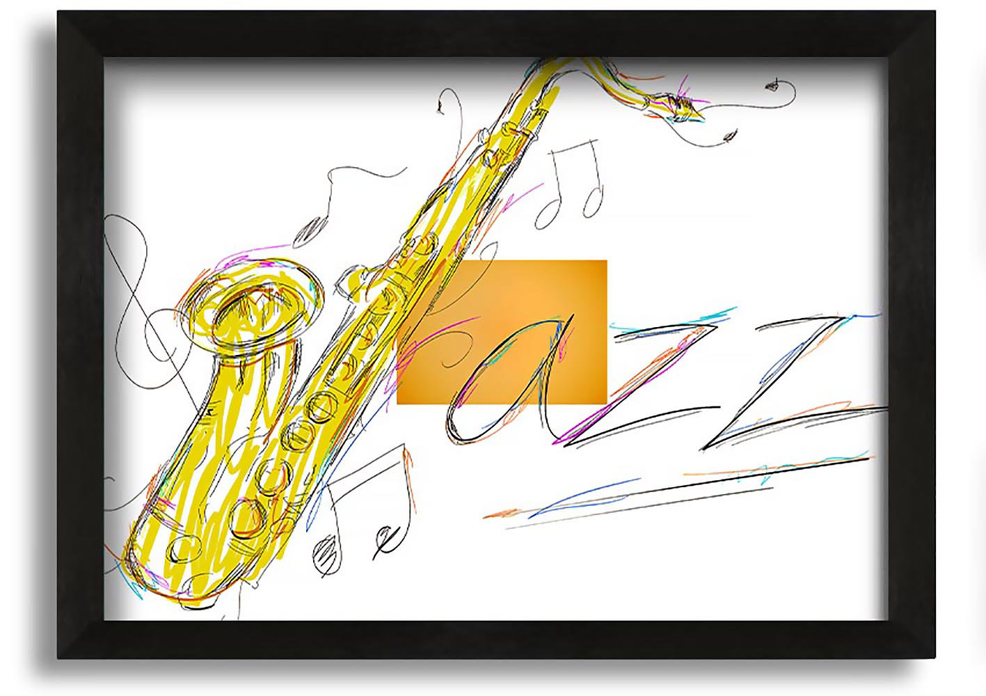 Ophelia & Co. Jazz - Picture Frame Drawing on Canvas | Wayfair.co.uk