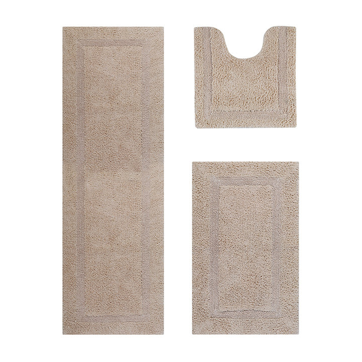 Latitude Run® Annerose Premium 100% Cotton 3 Piece Bath Rug Sets ...