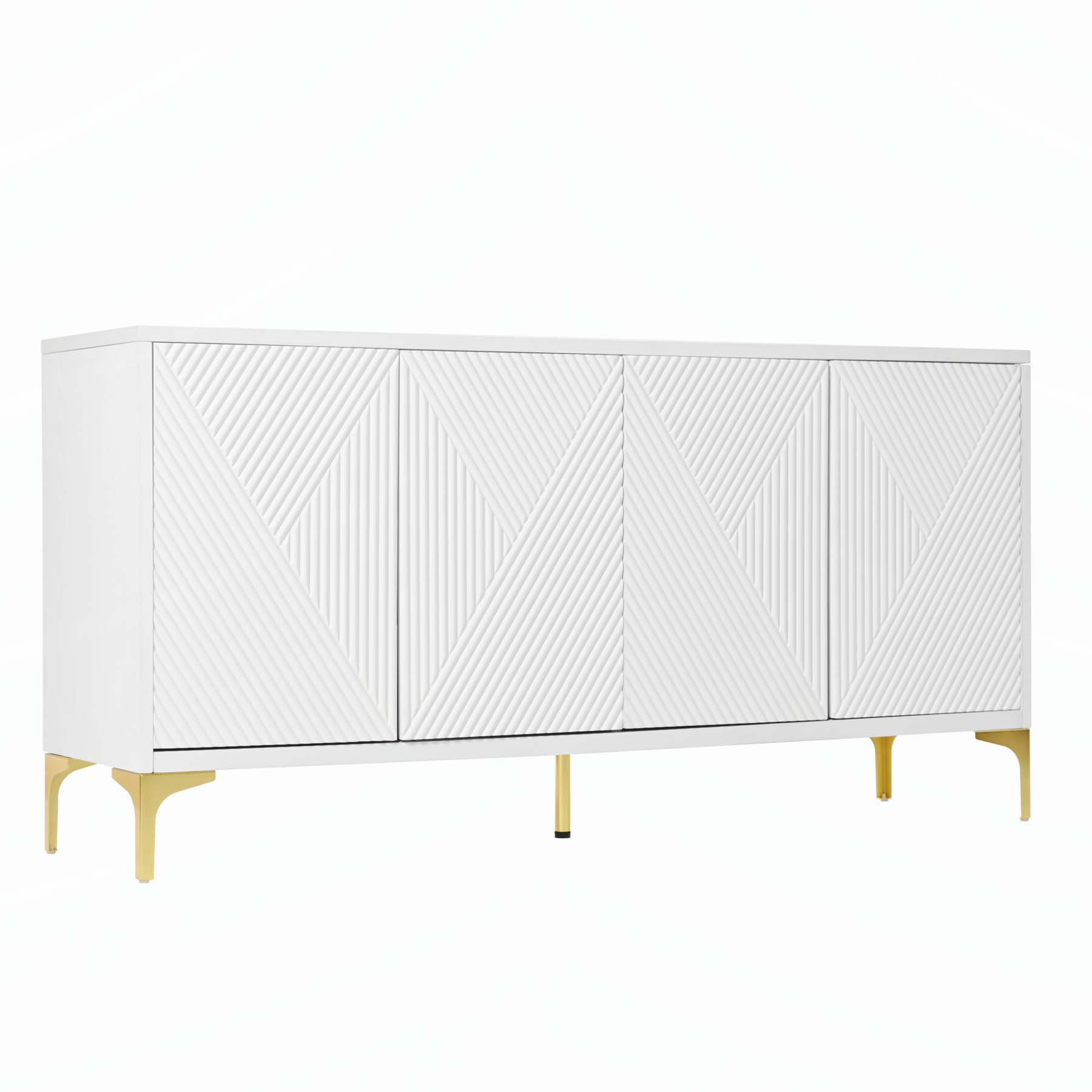Everly Quinn Buffet Cabinet with Storage, Wood Sideboard Cabinet with ...