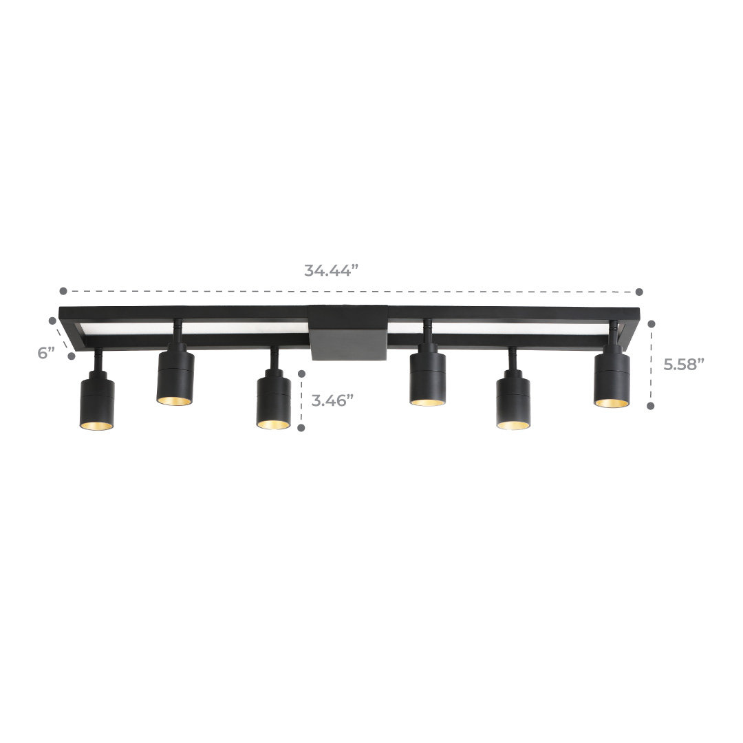 Vidalite 35" 6 - Light LED Integrated, Square Tracklight Kit & Reviews ...