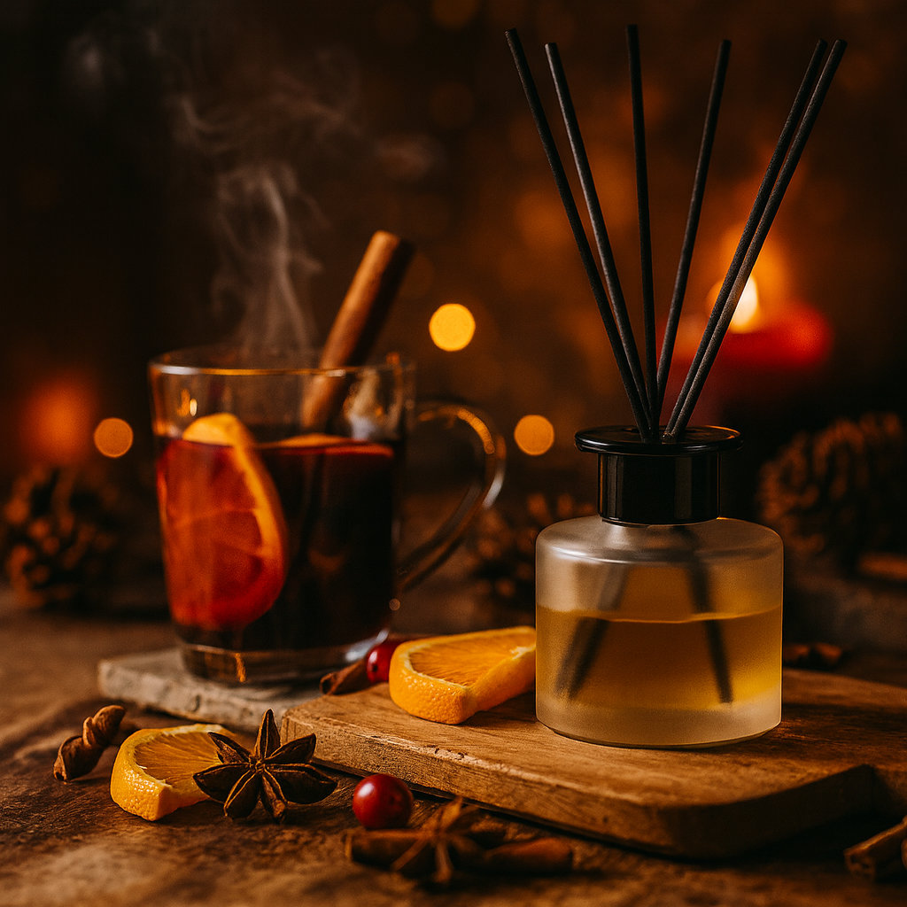 Nicola Spring Mulled Wine Candle & Diffuser Set - 160g Jar & 200ml ...