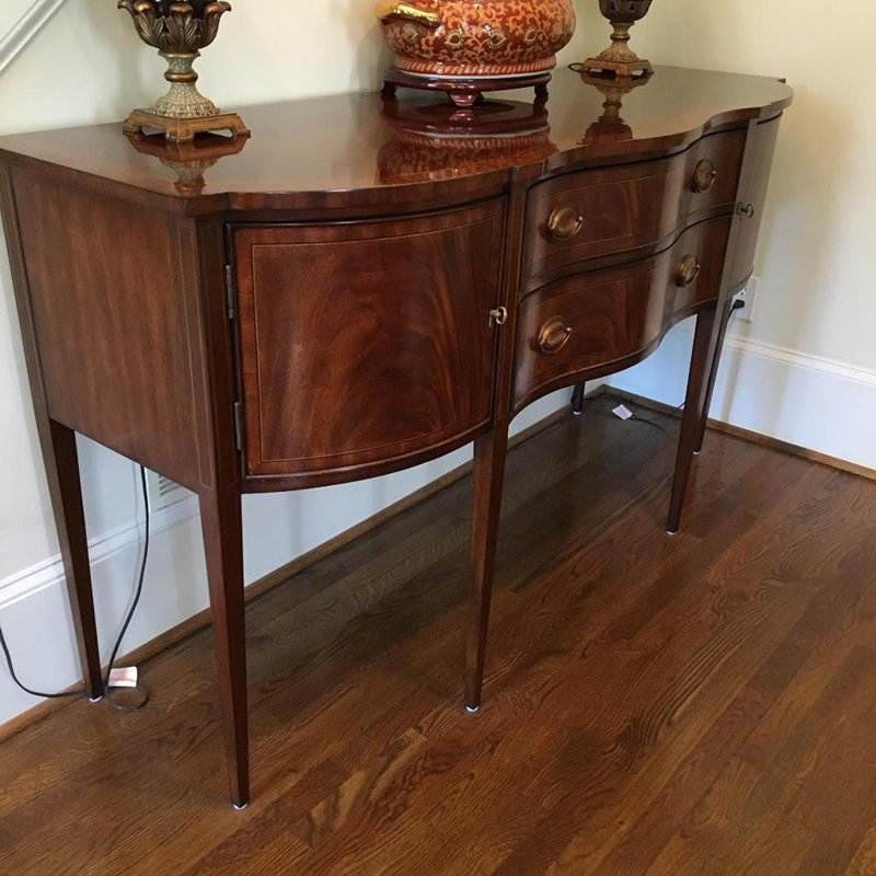 Leighton Hall Furniture Hepplewhite 68" Wide 2 Drawer Wood Sideboard ...