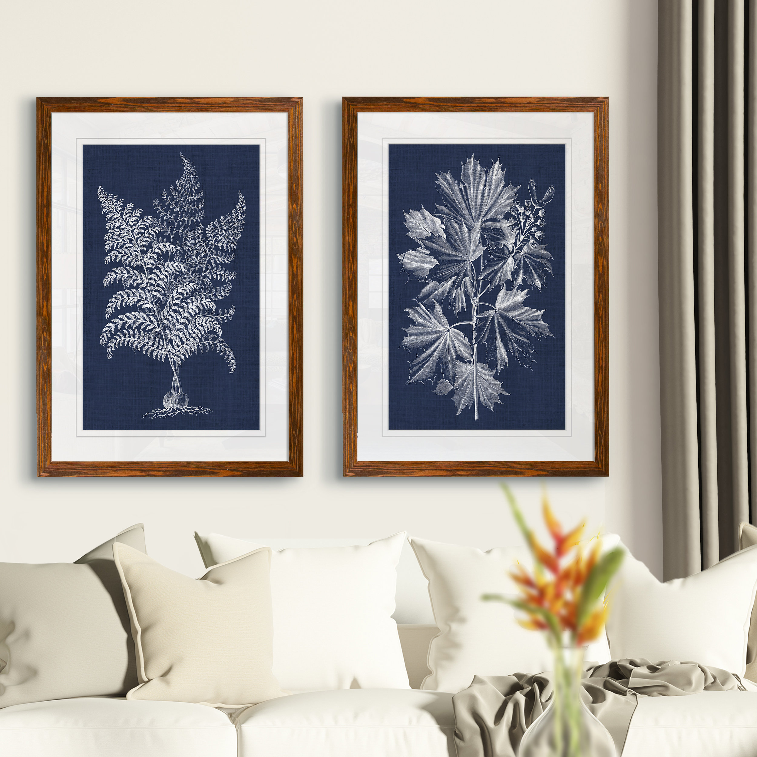 Beachcrest Home™ Lustr Foliage Chintz VI" - 2-Piece Painting Print Set ...