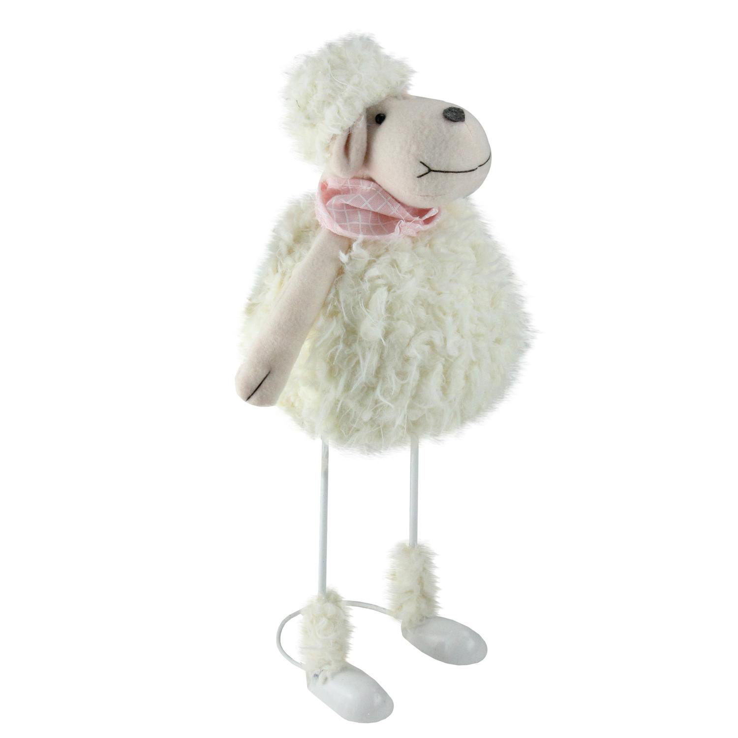 Northlight Seasonal 16" White Shaking Sheep with Pink Bandanna Easter ...