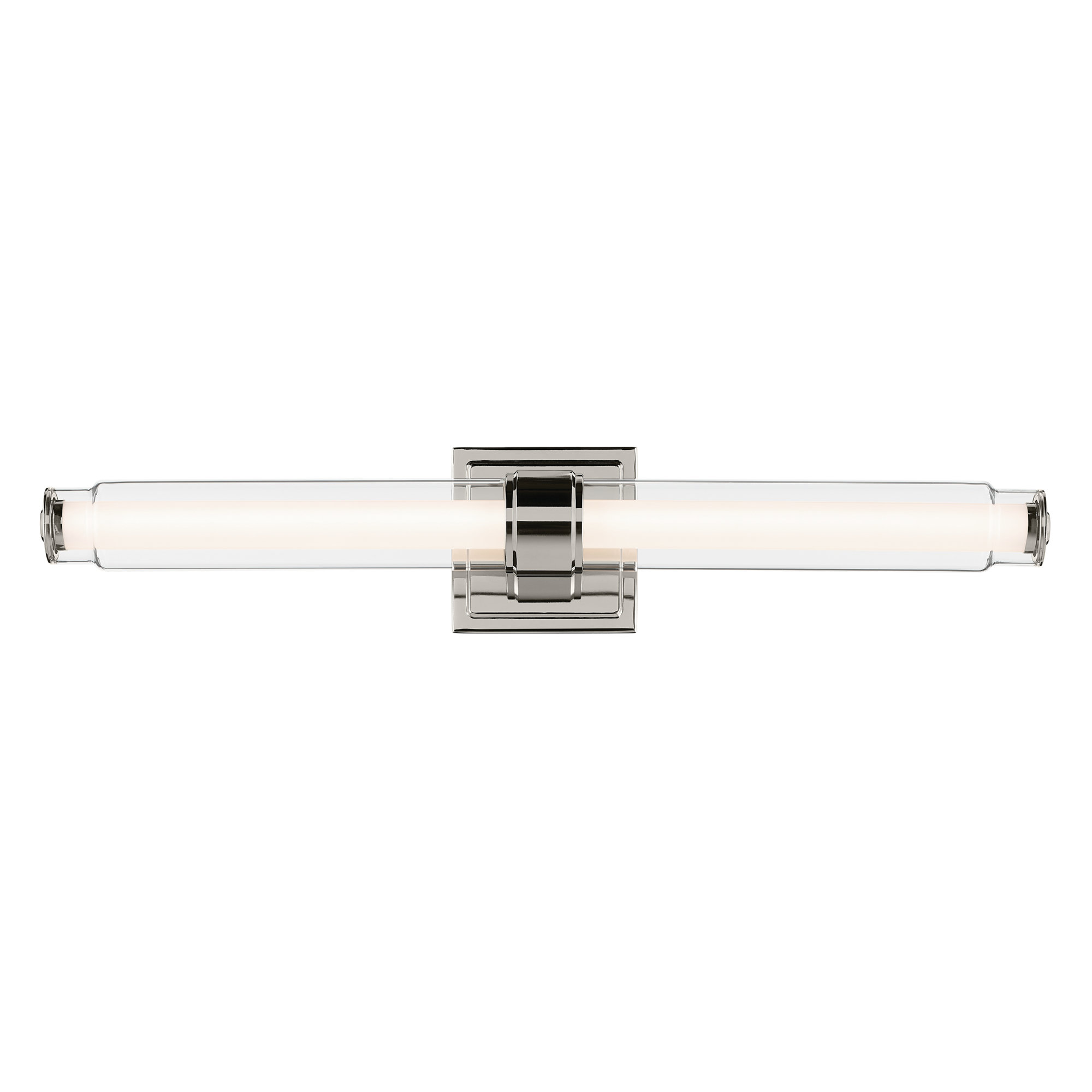 DecorbyHannah 26.5" Linear Bath Bar Medium LED with Clear Glass ...