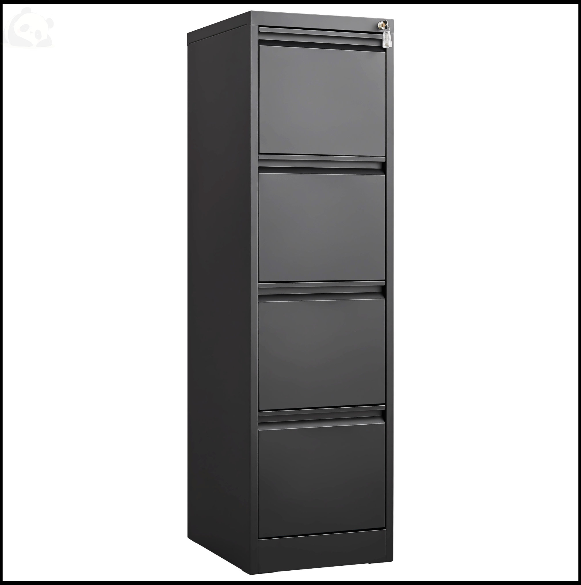 Inbox Zero 4 Drawer File Cabinet With Lock Metal Vertical File Storage ...