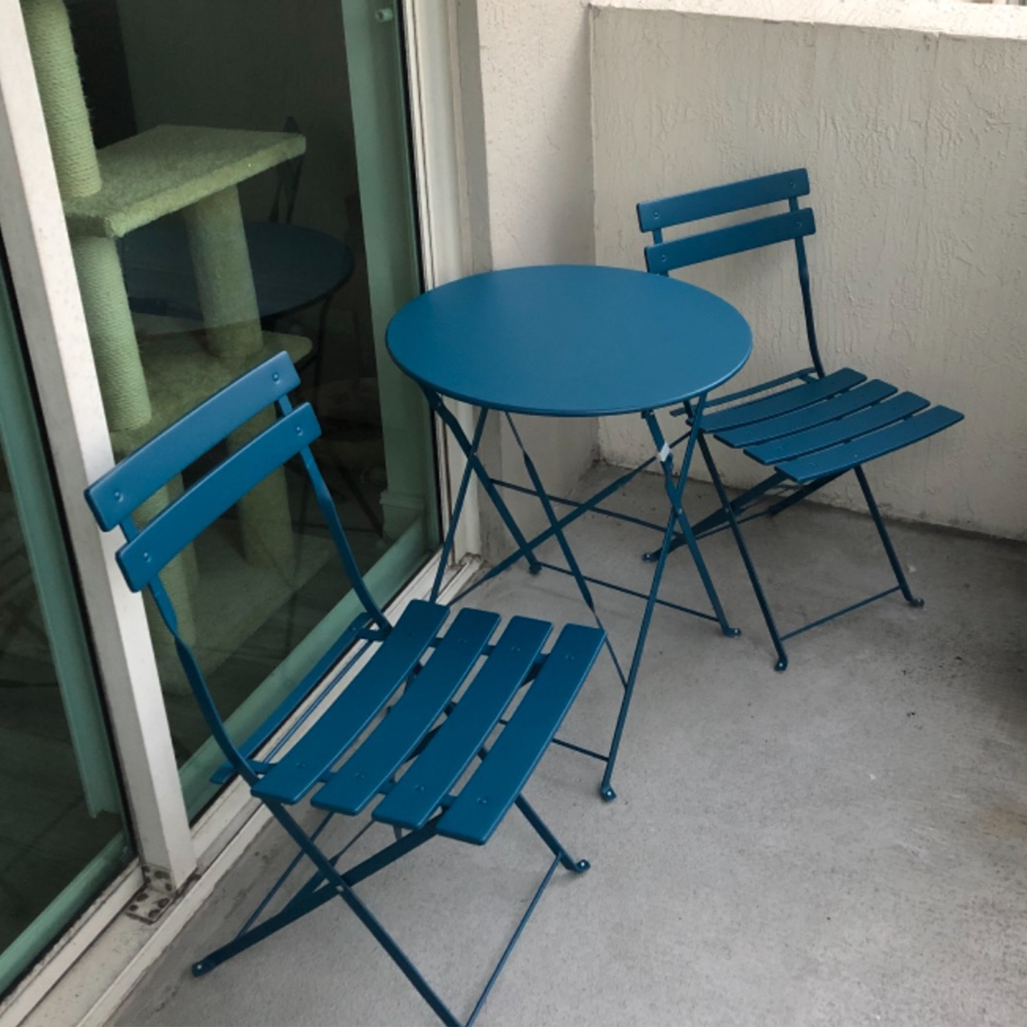 Latitude Run® Tomeki Round 2 - Person 23.6" Long Steel Bistro Set | Wayfair