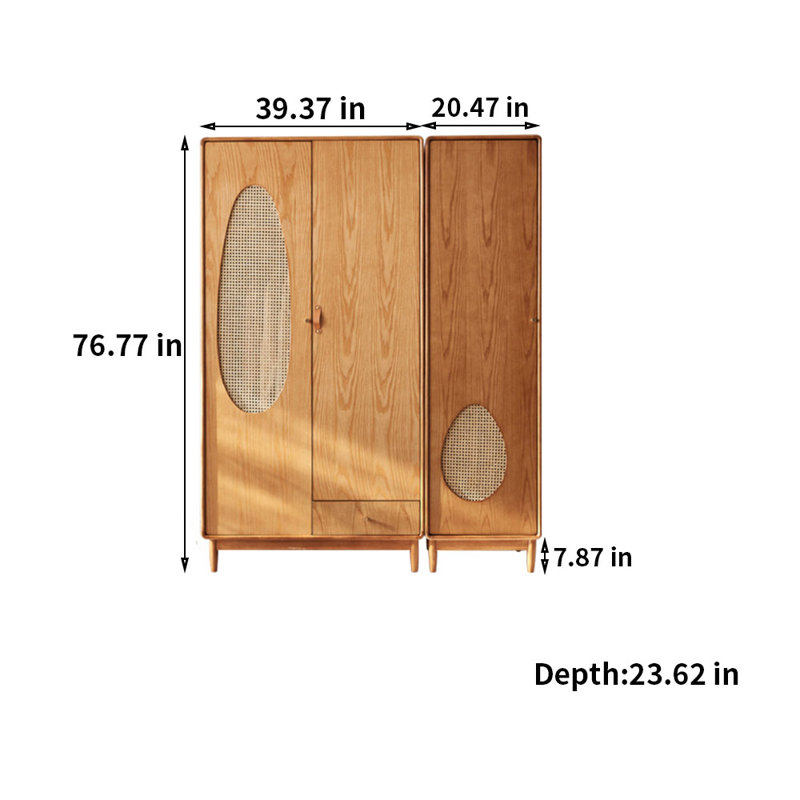 Dream cabinet Wood Double Door Storage Cabinet With Drawers Accent ...