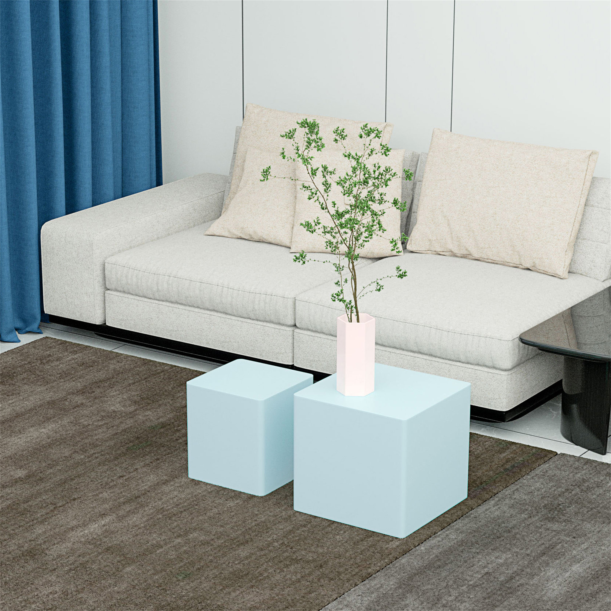 Latitude Run® Elixis Block 2 Bunching Table Set | Wayfair