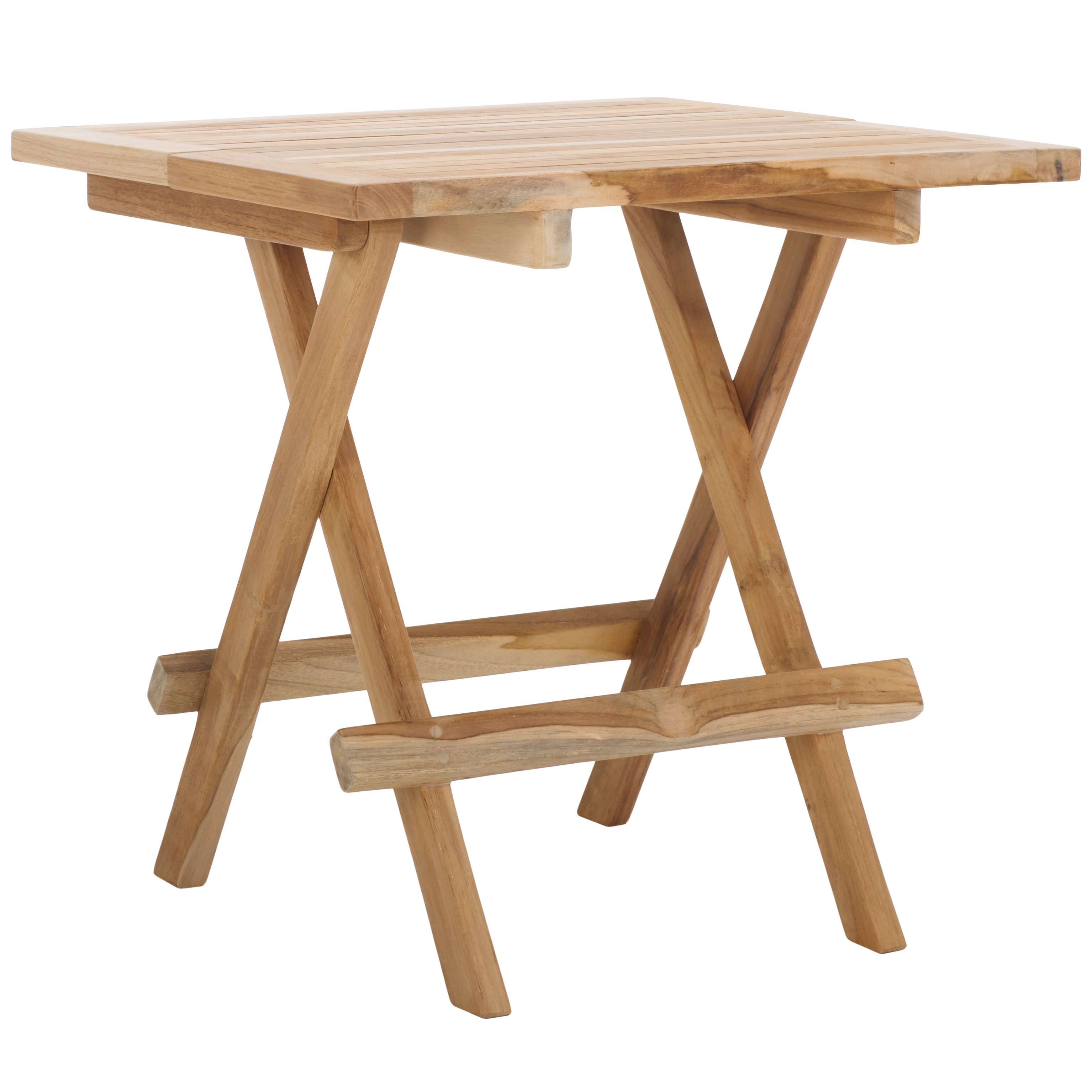 Gracie Oaks Nilsen Solid Teak Folding Square Table | Wayfair