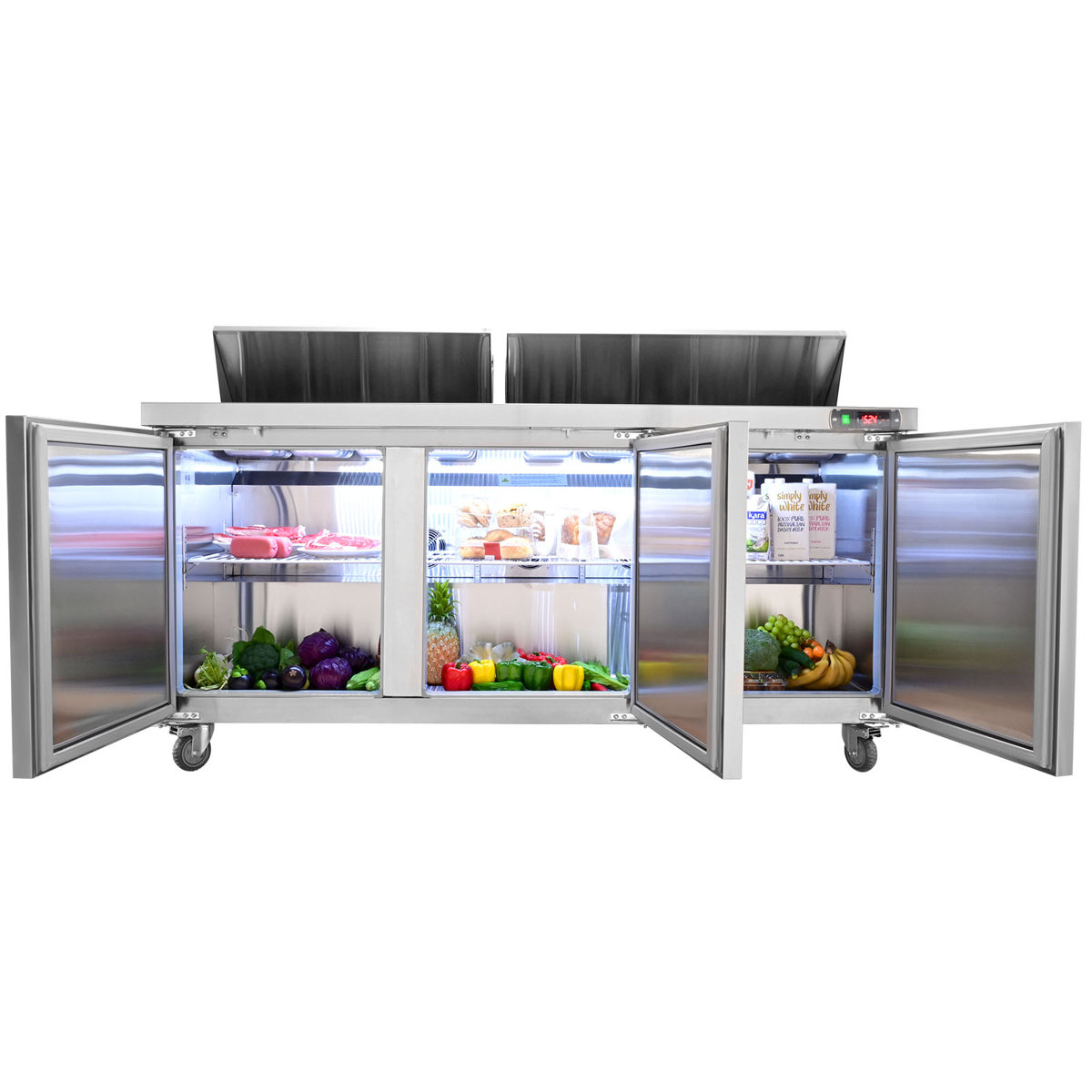 VEVOR 17.73 Cubic Feet Prep Refrigerator - 72'' | Wayfair