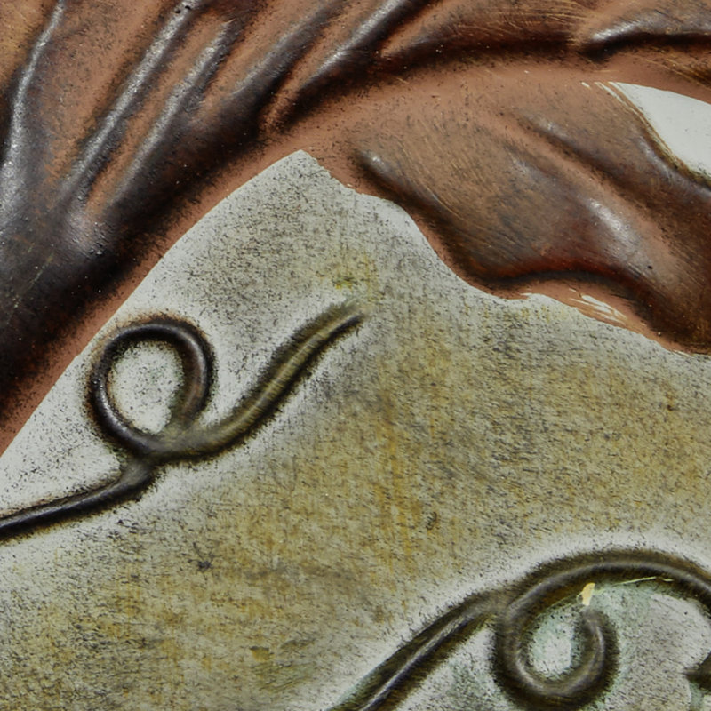 Fleur De Lis Living Metal Embossed Floral Multi Colored Wall Decor with ...