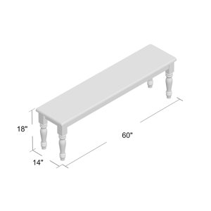 August Grove® Mary-Jo Wood Bench & Reviews | Wayfair