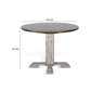 Benjara Camie Dining Table, 40 Inch Brown Round Top W Drop Leafs ...