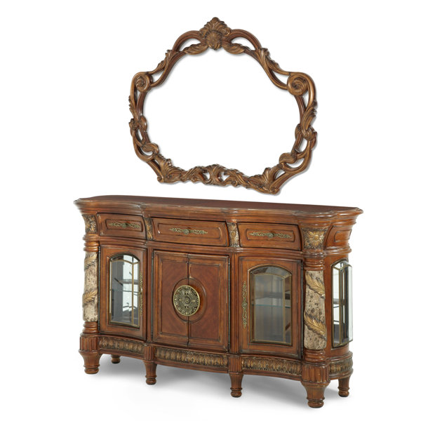 Michael Amini Villa Valencia Sideboard & Mirror Set & Reviews - Wayfair ...