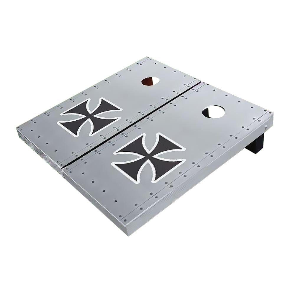 Skip's Garage 2' X 3' Rivet Iron Cross Cornhole Boards | Wayfair