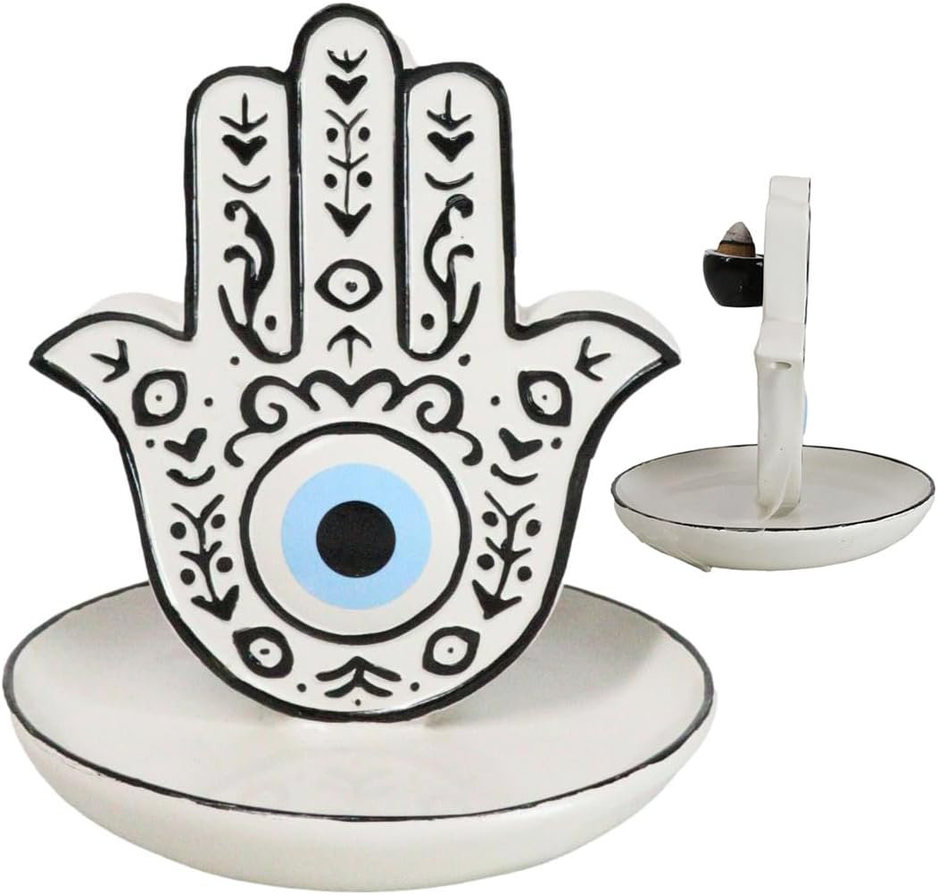 Dakota Fields Wicca Hand Of God Hamsa Palm Evil Eye Ceramic Backflow ...