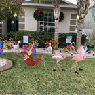 Sand & Stable Flamingo Reindeer with Sleigh Lighted Display & Reviews ...