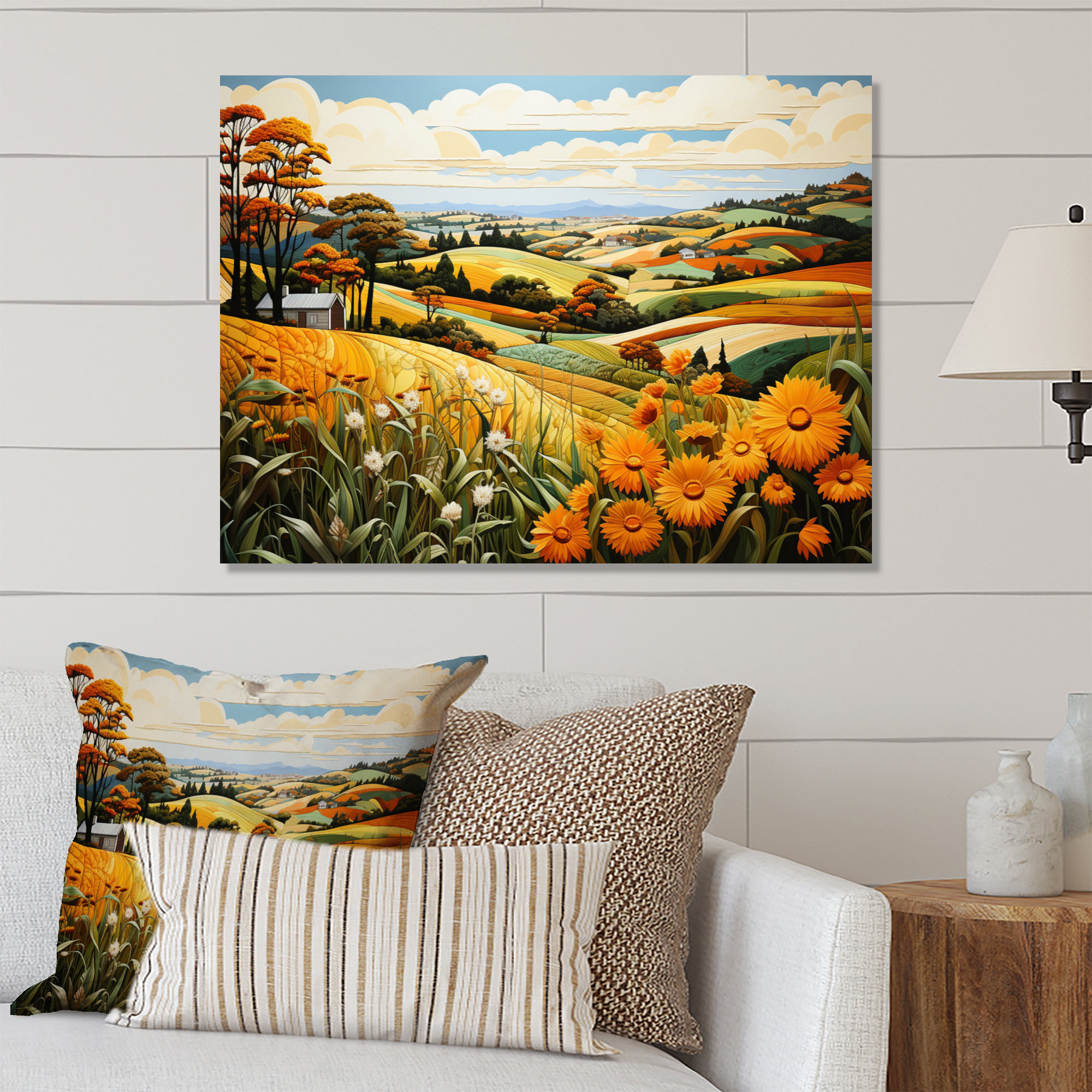 Winston Porter Farm Harvest Symphony Pastoral III - Farm Metal Art ...