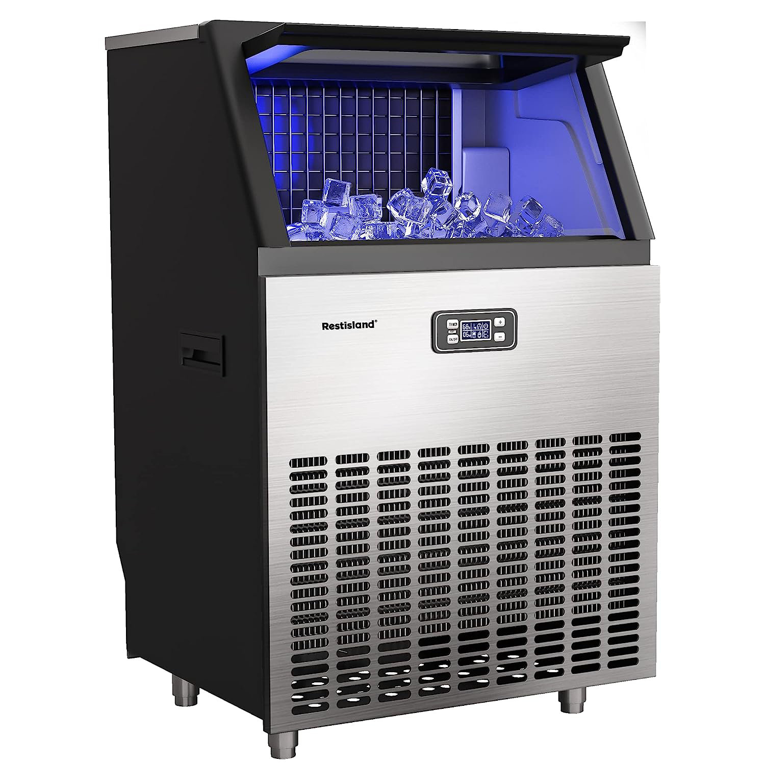 SMAGREHO 270 Lb. Daily Production Cube Clear Ice Freestanding Lce Maker ...