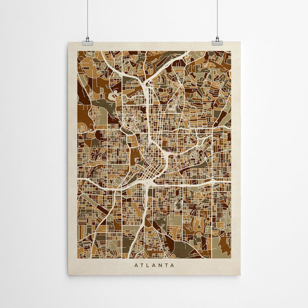 Borough Wharf Atlanta Georgia City Map New 6 by Michael Tompsett ...