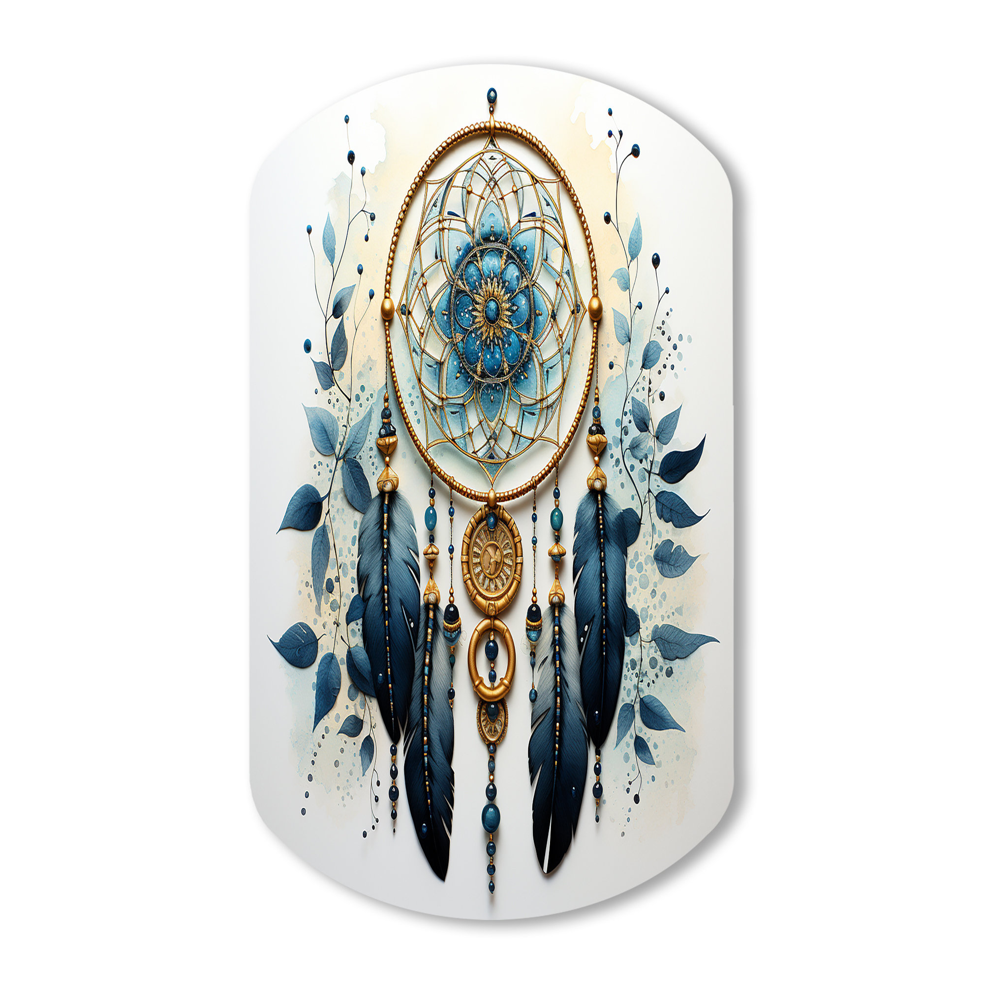 Design Art Blue Dream Catcher Minimalist Serenity I - Dream Catcher ...