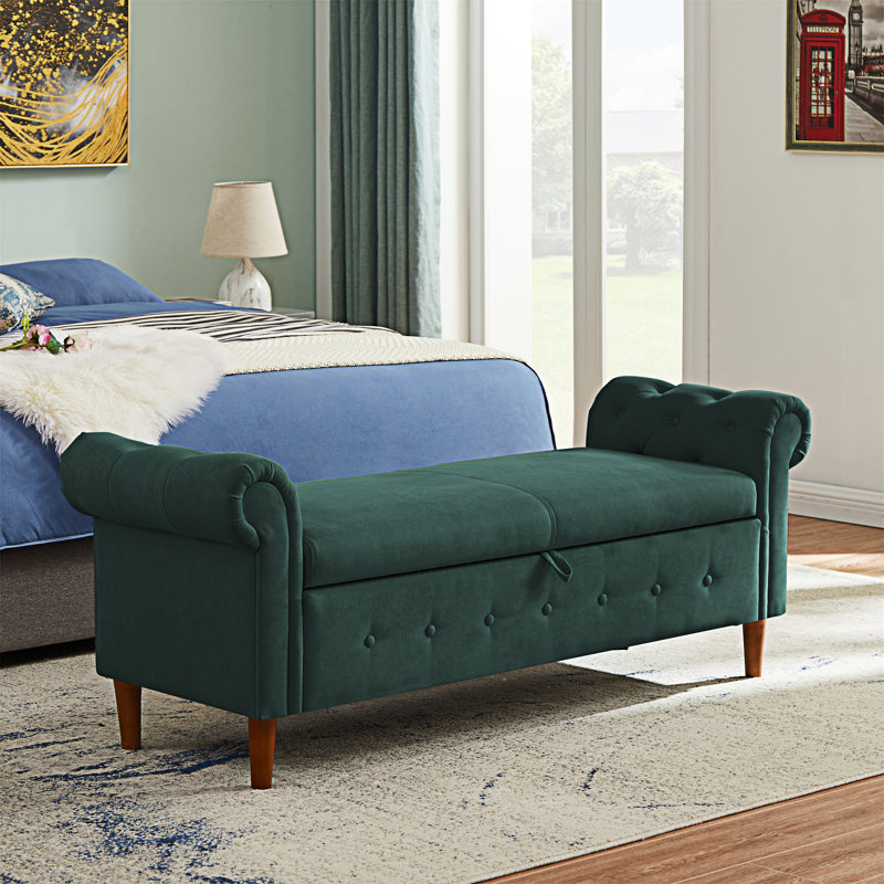 Winston Porter Multifunctional Storage Rectangular Sofa Stool | Wayfair