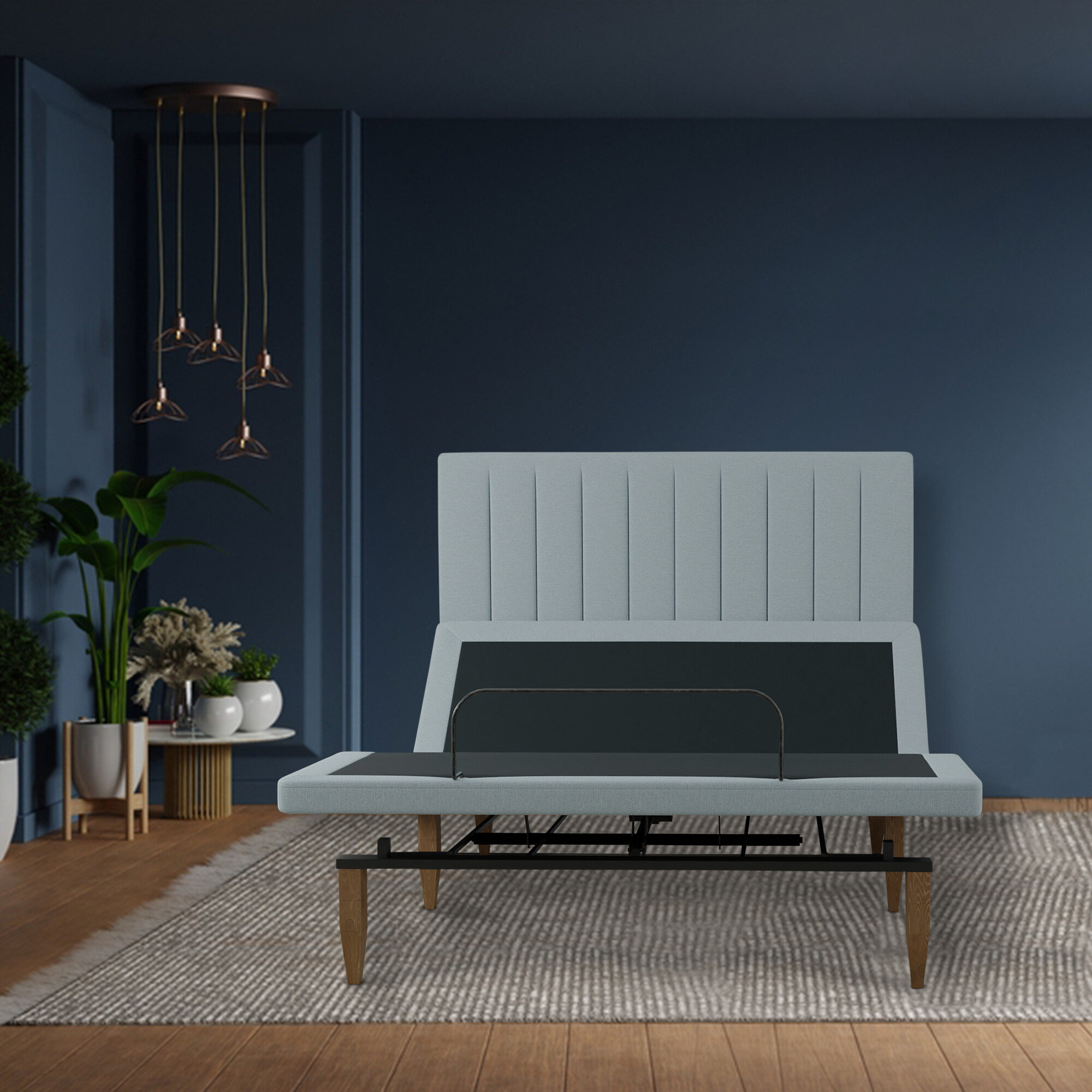 Alwyn Home Adjustable Bed Base 15-inch with Headboard, Head and Foot ...