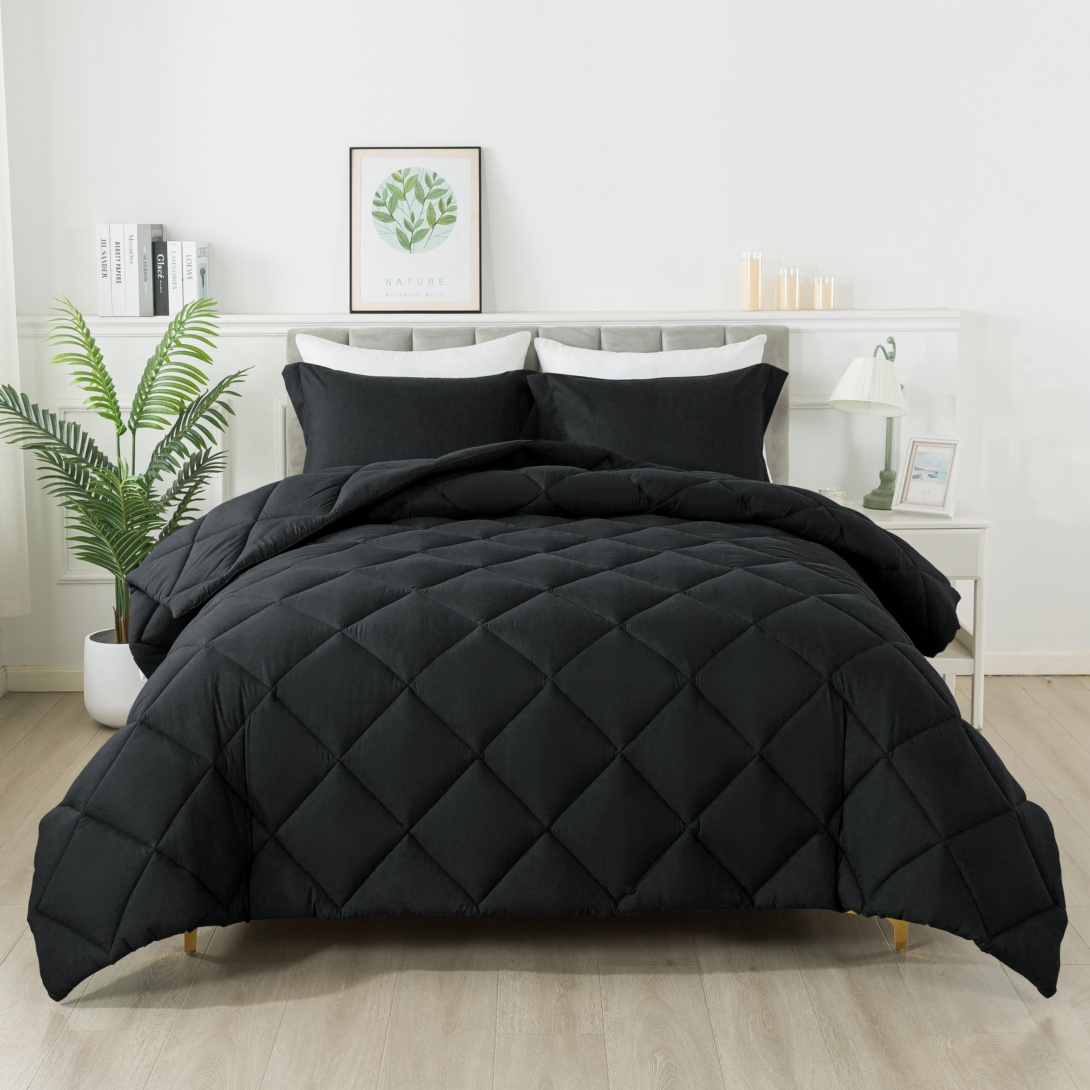 Vision Vortex Diamond lattice three-piece Comforter Set | Wayfair
