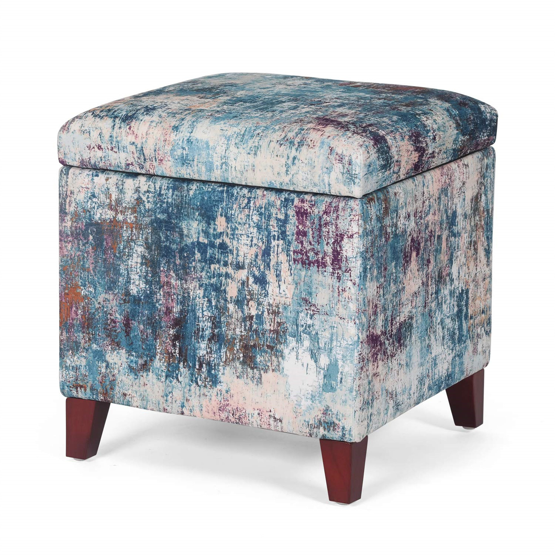 Ivy Bronx Lyndzee Velvet Ottoman | Wayfair
