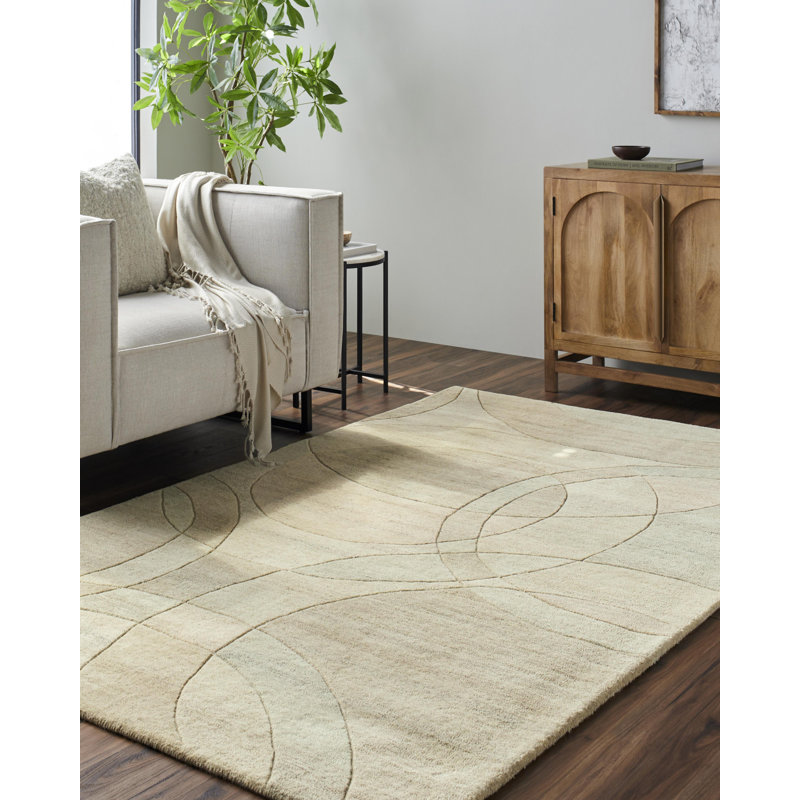 Wade Logan® Castielle Hand Tufted Wool Abstract Rug & Reviews | Wayfair