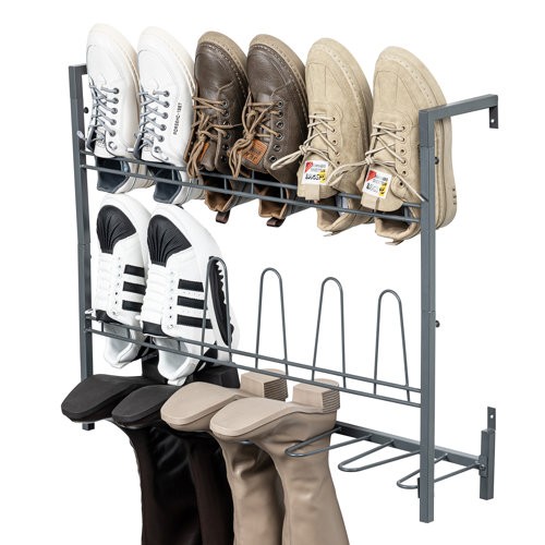 Rebrilliant 9 Pair Shoes Boots storage Wall Rack | Wayfair