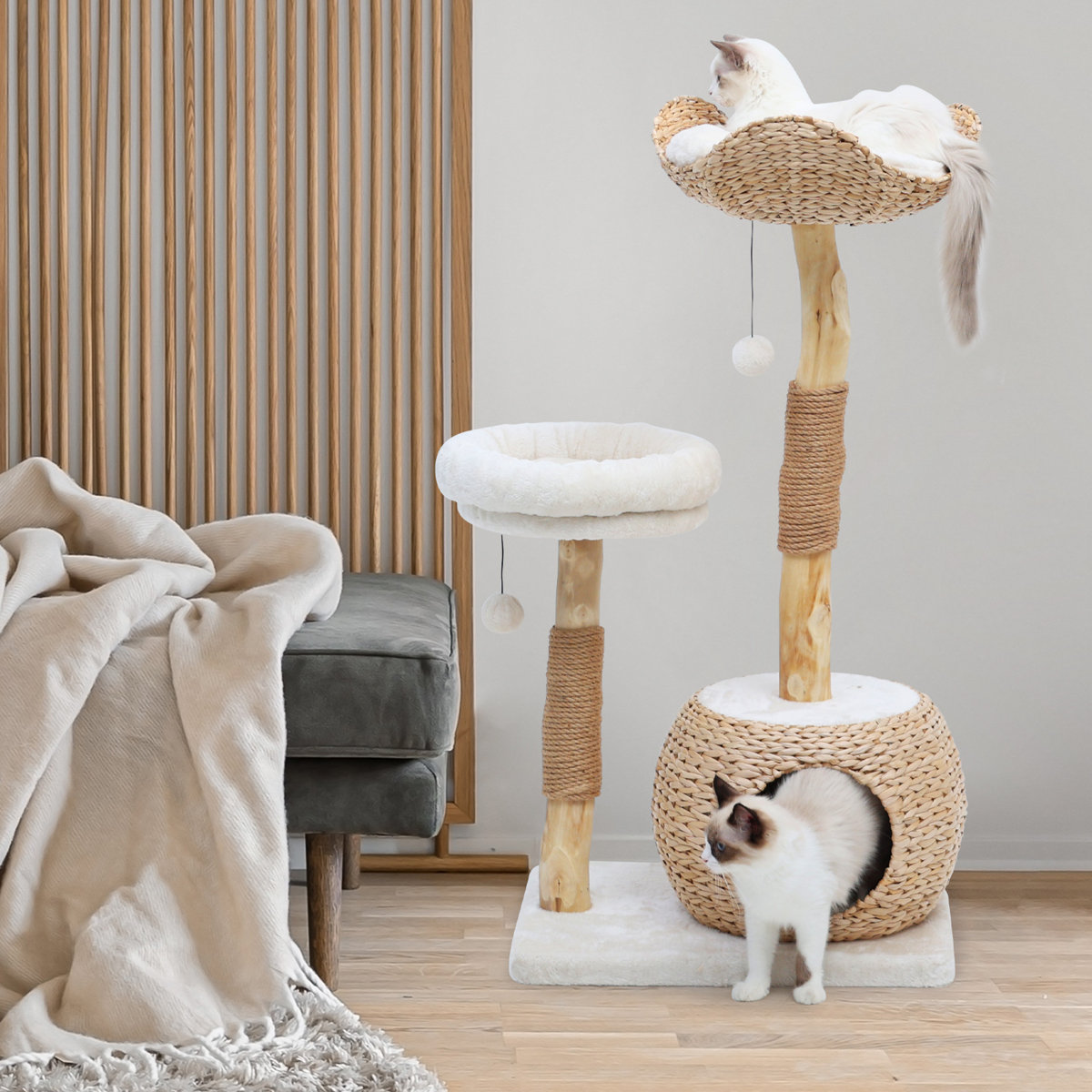 Archie & Oscar™ Kelston 40.5" Cat Tree for Indoor Small Cats, Woven ...