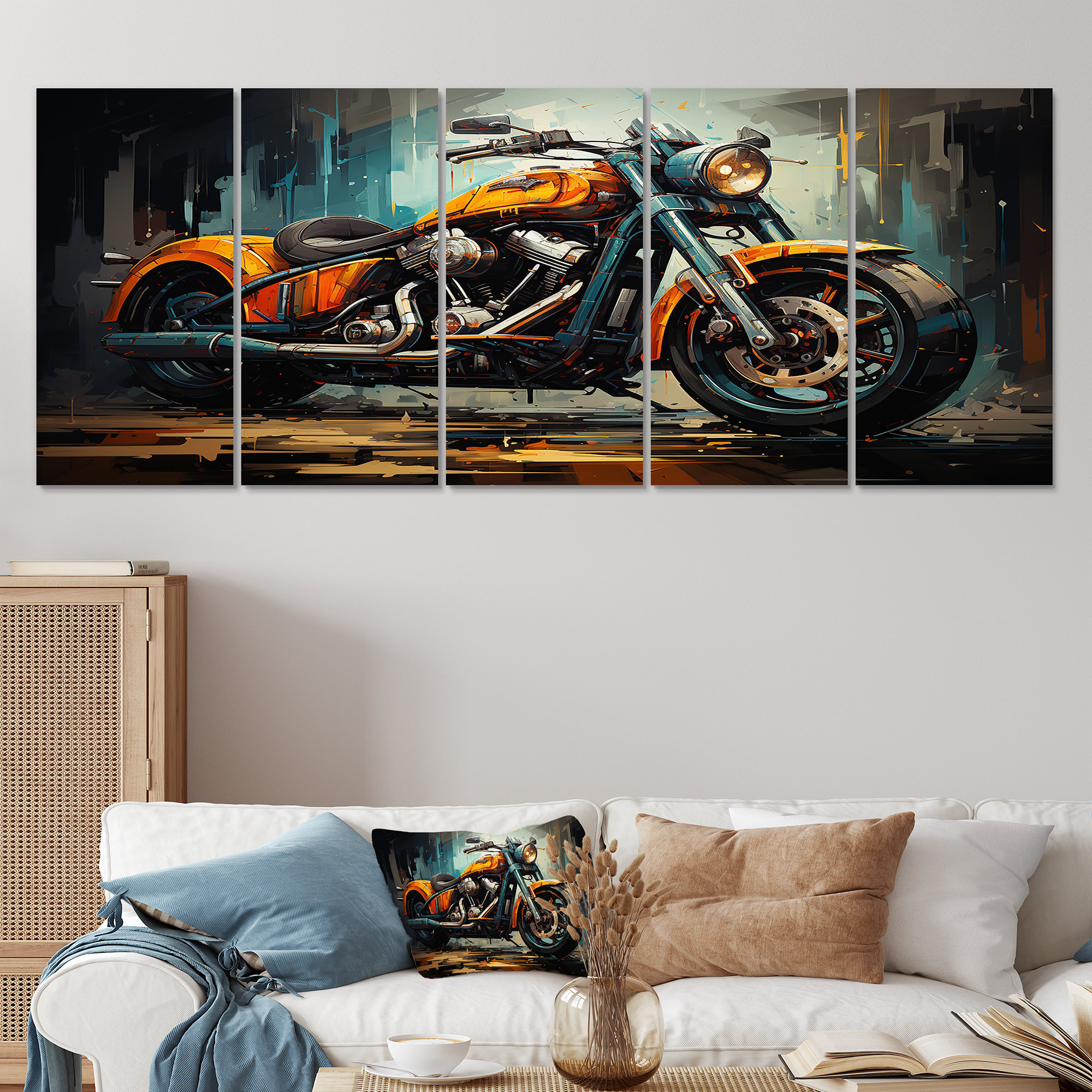 Ivy Bronx Yellow And Black Classic Motocycle Cruiser I - Motorcycle 5 ...