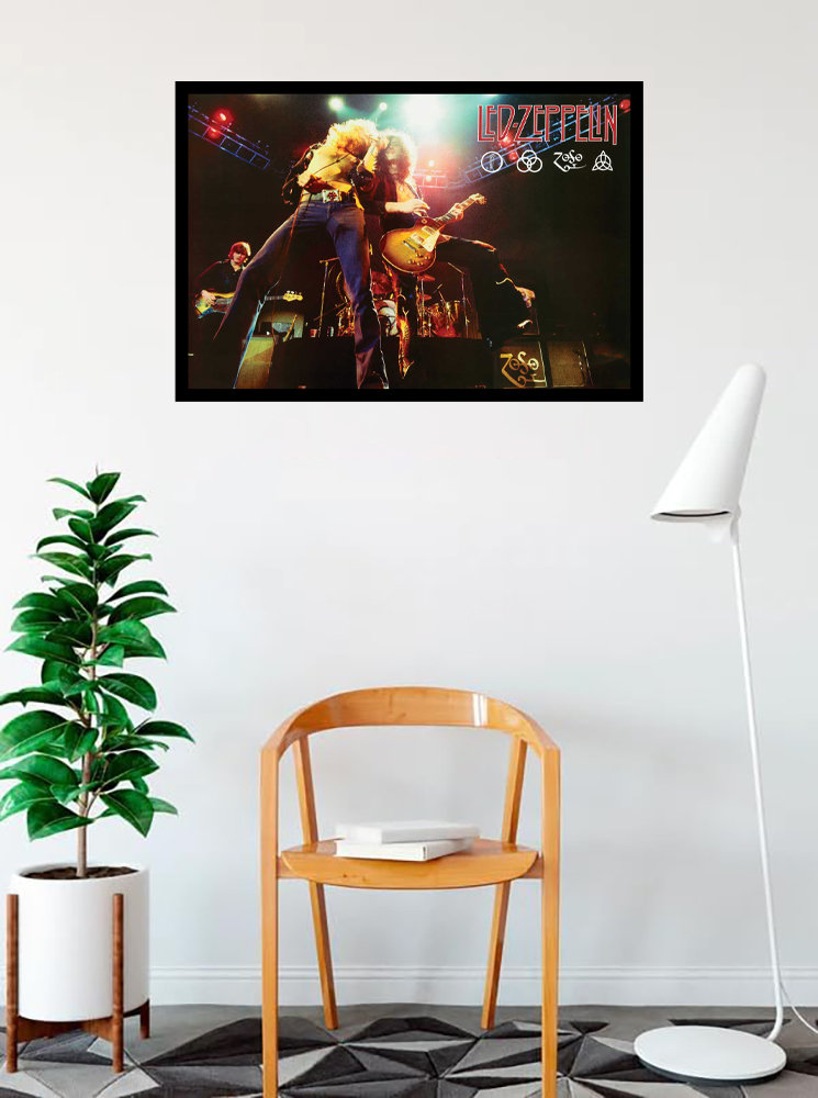 Buy Art For Less Led Zeppelin On Stage Poster Paper Print Framed On ...