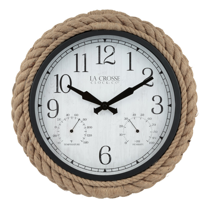 La Crosse Technology La Crosse Rope 14" Quartz Wall Clock & Reviews ...