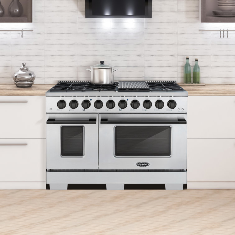 Cosmo 48" 5.5 Cubic Feet Natural Gas Freestanding Range & Reviews | Wayfair